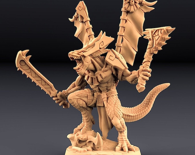 Modular Lizardmen Warriors - Goldmaw Lizards - 3d Printed | 28mm ...