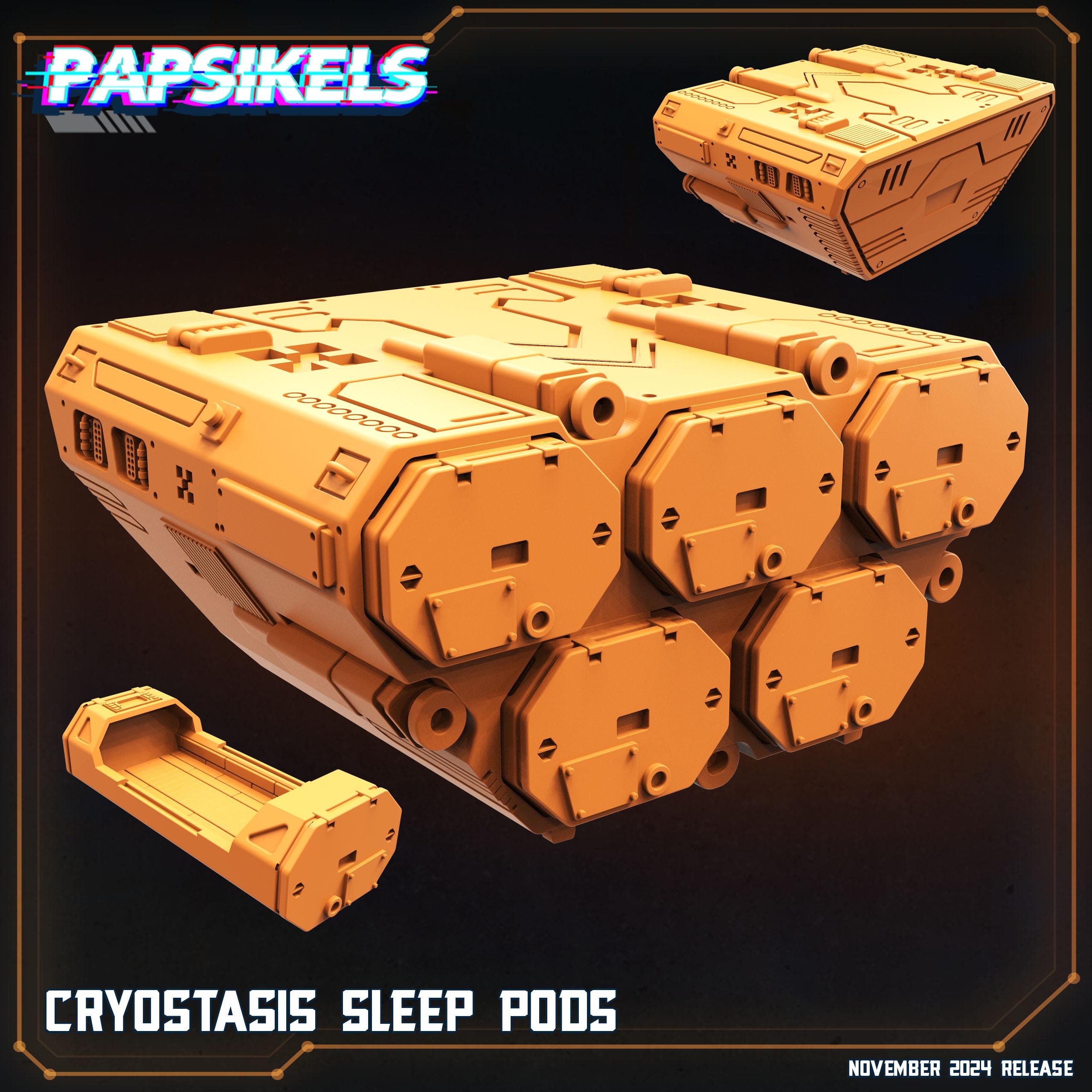 Cryostasis Sleep Pods Alien Vs. Humans - 28mm Miniatures for Tabletop ...