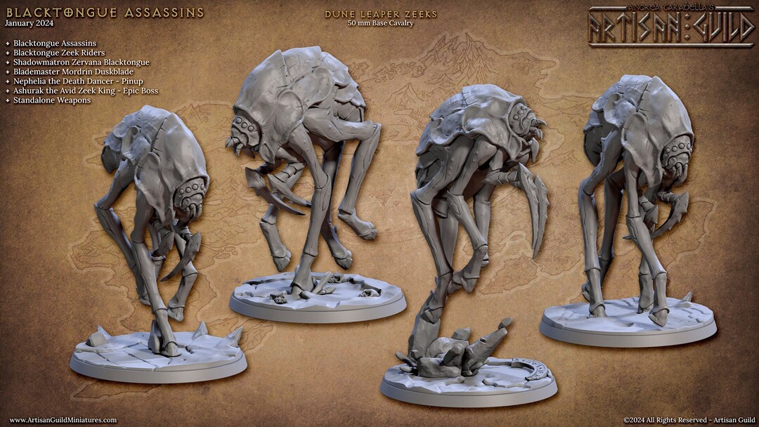 Wild Zeeks - Dune Leaper - No Riders 50 Mm Base - Blacktongue Assassins ...