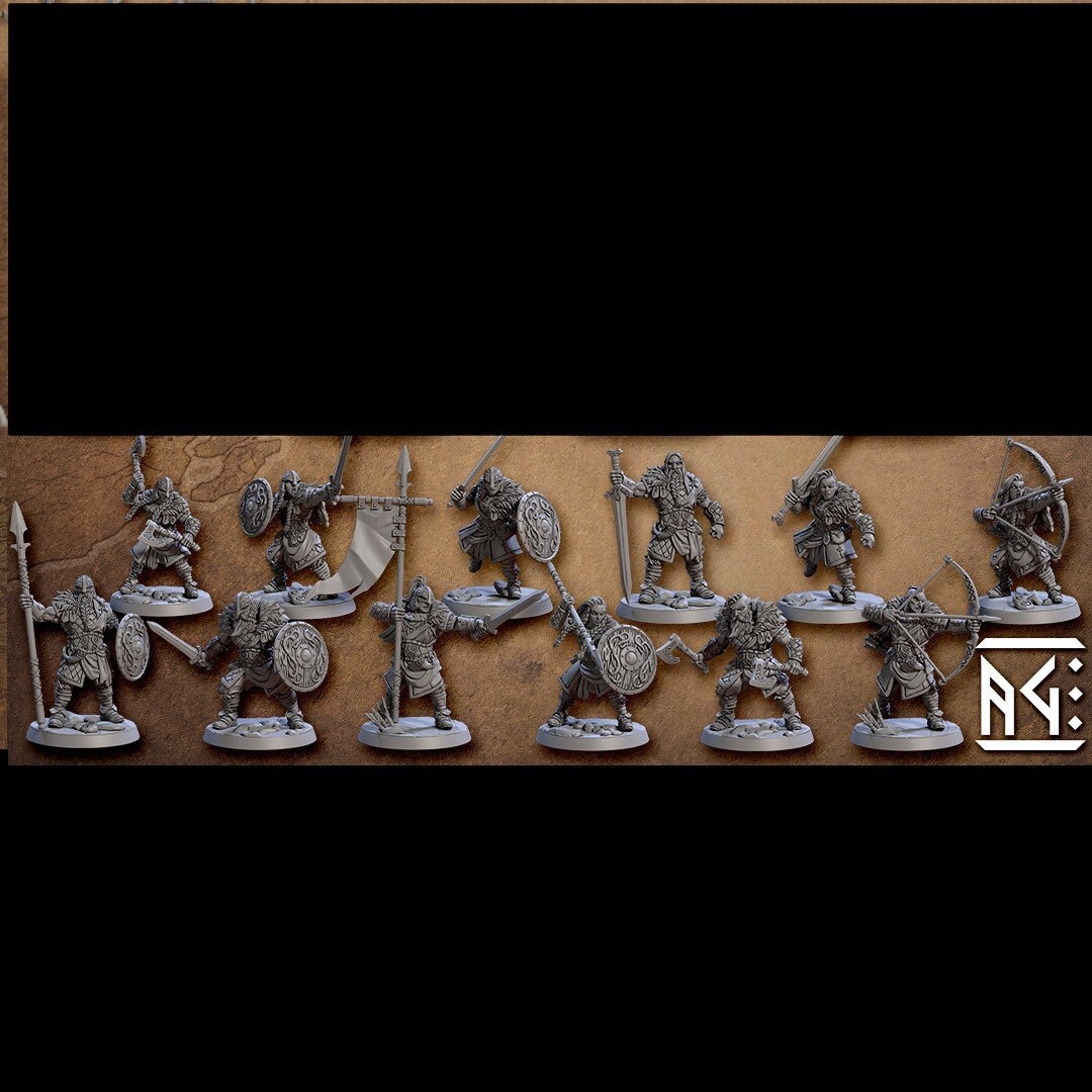 Northmen Huskarls With HELMET Fjords Dwarves Skutagaard Northmen Saga ...