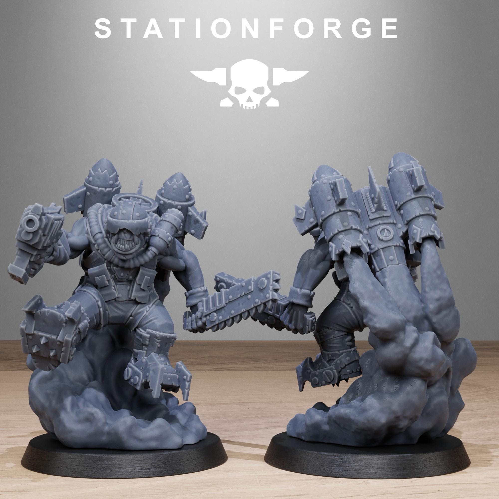 Orkas Flyers - Orc Jet Pack Army Set of 10 - 3d Printed War 32mm ...