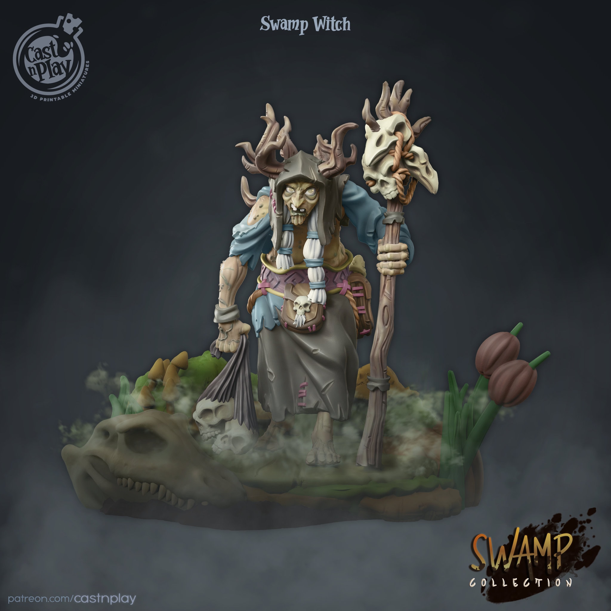 Swamp Hag / Swamp Witch - 28mm Miniatures for Tabletop Gaming (dnd, D&D ...