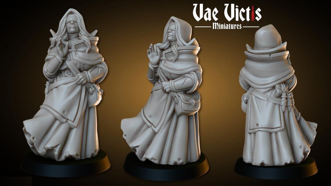 Female Cleric Dnd Hero/npc 28mm Miniatures for Tabletop | Etsy