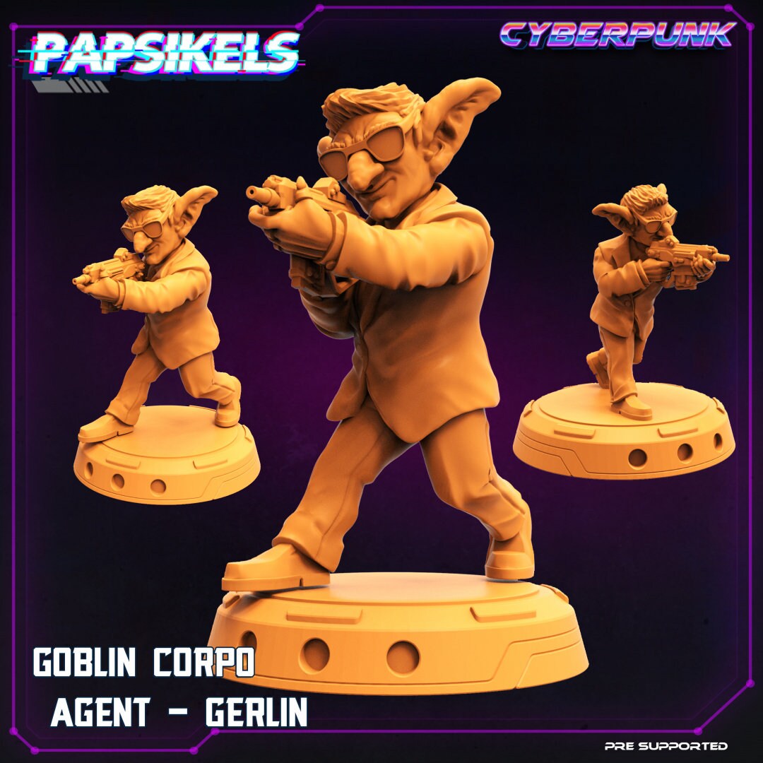 Cyberpunk Goblin Agents Corpo Heist 28mm Miniatures for - Etsy