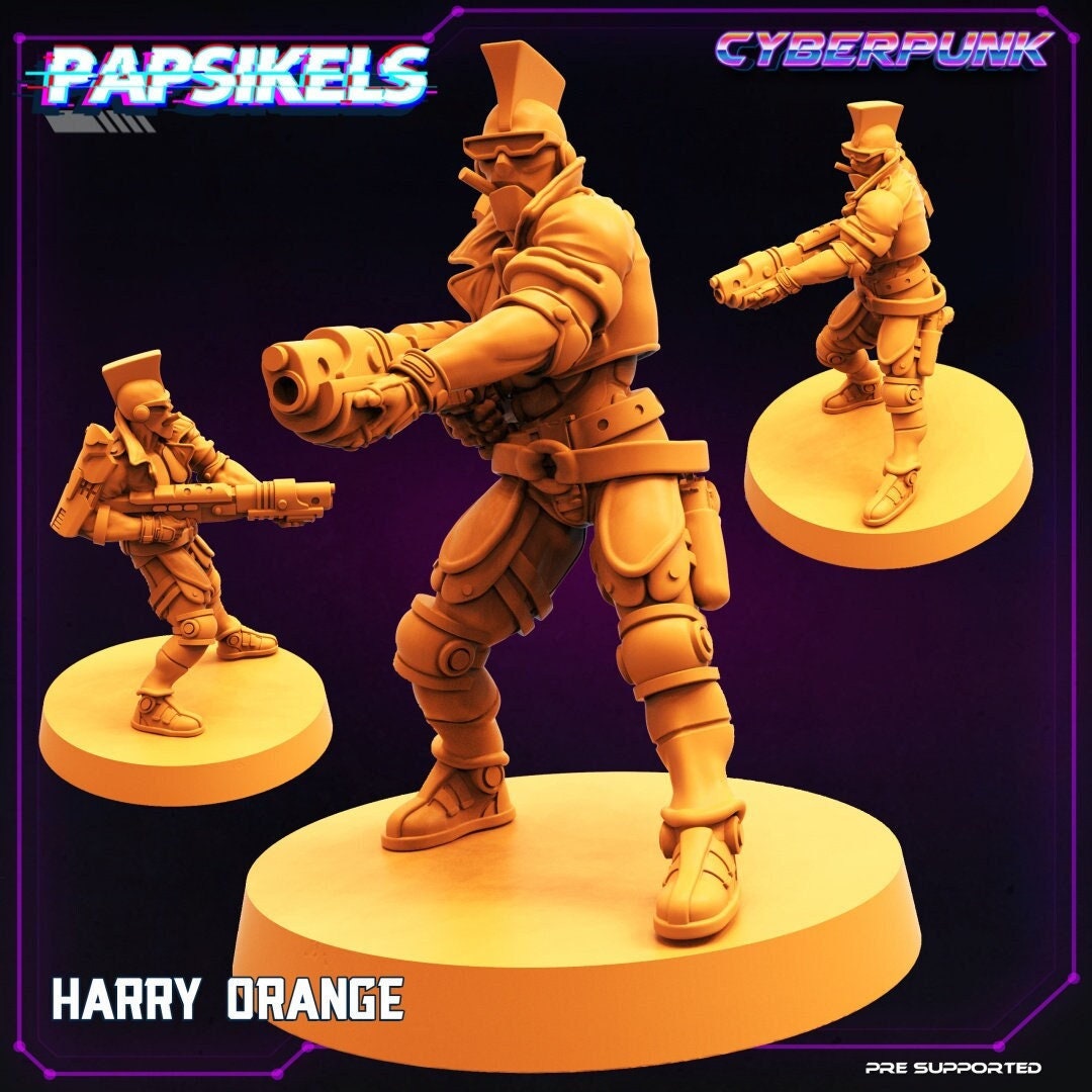 Cyberpunk Fruit Gang - Harry Orange - 28mm Miniatures for Tabletop ...