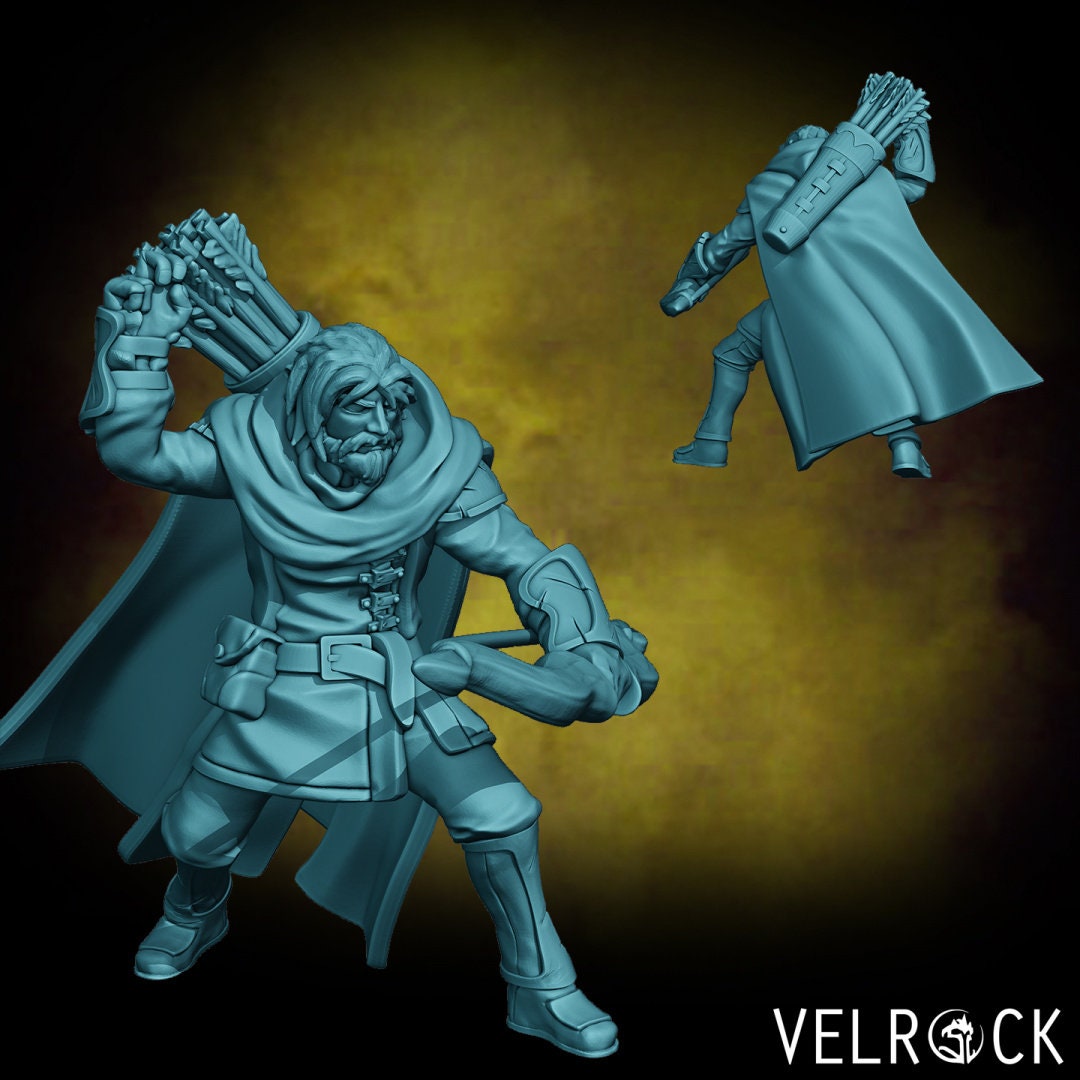 Male Rugged Half Elf Ranger With Assorted Weapons Hero RPG - Etsy