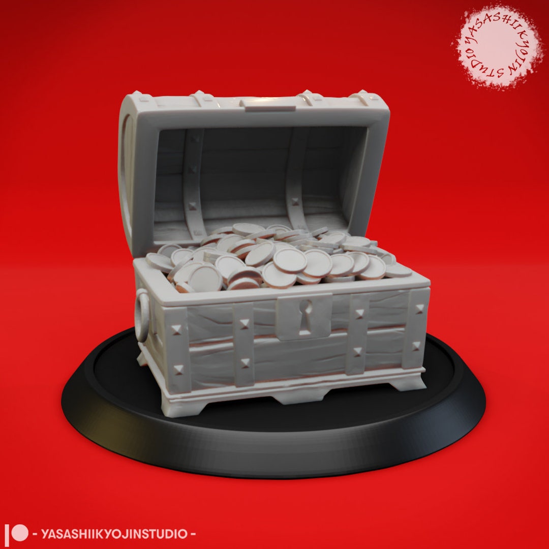 Treasure Chests - 28mm or 32mm Miniatures for Tabletop Gaming (dnd, D&D ...
