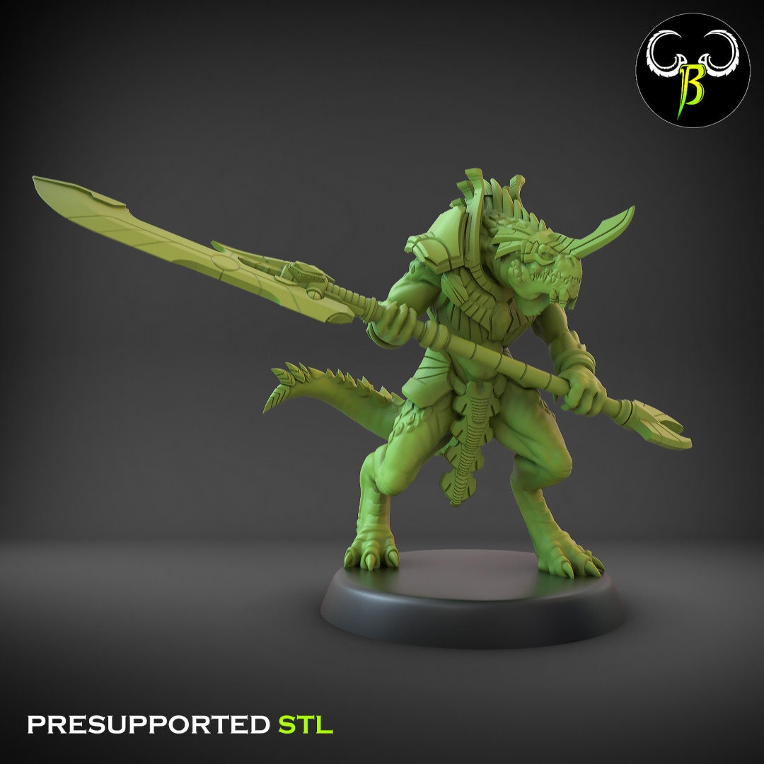 Stellar Lord - Leader With Blade - Lizardmen - 32mm - 28mm Miniatures ...