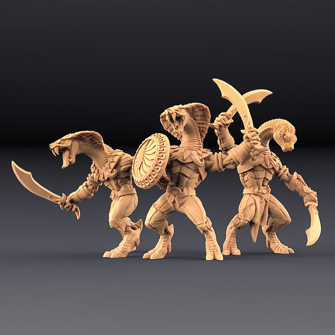 Snake Warriors Yuan Ti Guards Serpent Men Sword and - Etsy