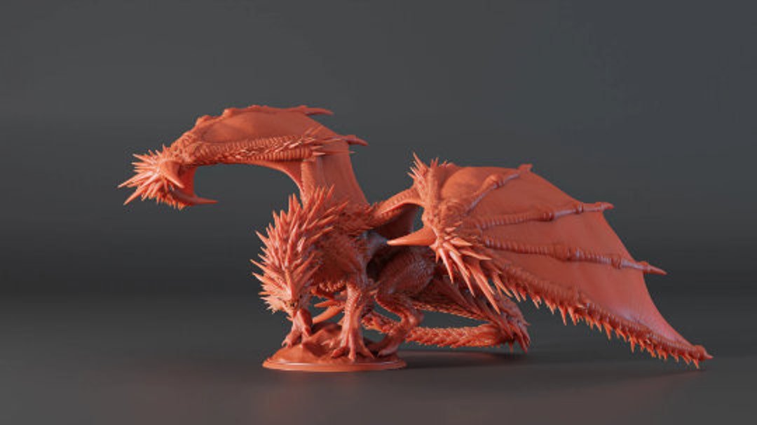 Adult Red Dragon - Epic Dragon Boss - 28mm Miniatures for Tabletop ...