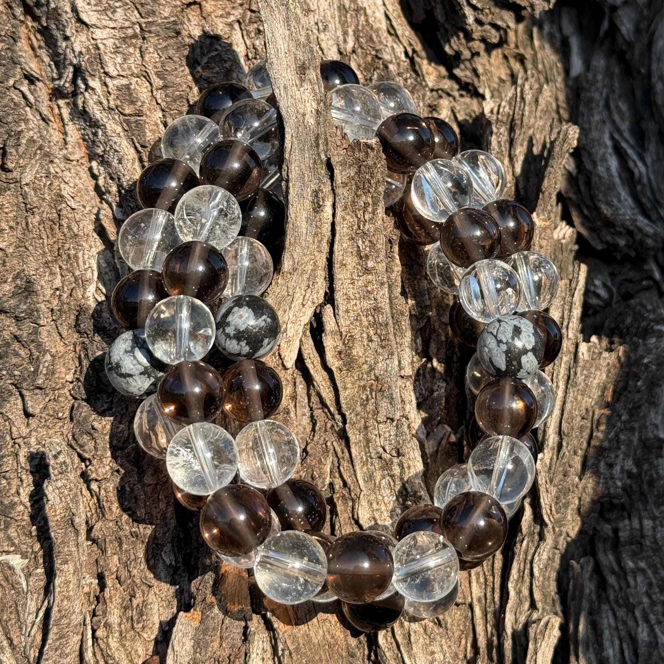 Xtabay - Ice Obsidian, Clear Quartz, Snowflake Obsidian. Genuine High ...