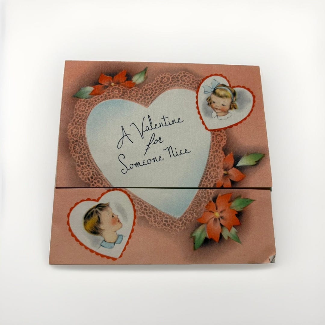 Vintage Valentine Card A Valentine for Someone Nice C1930s - Etsy