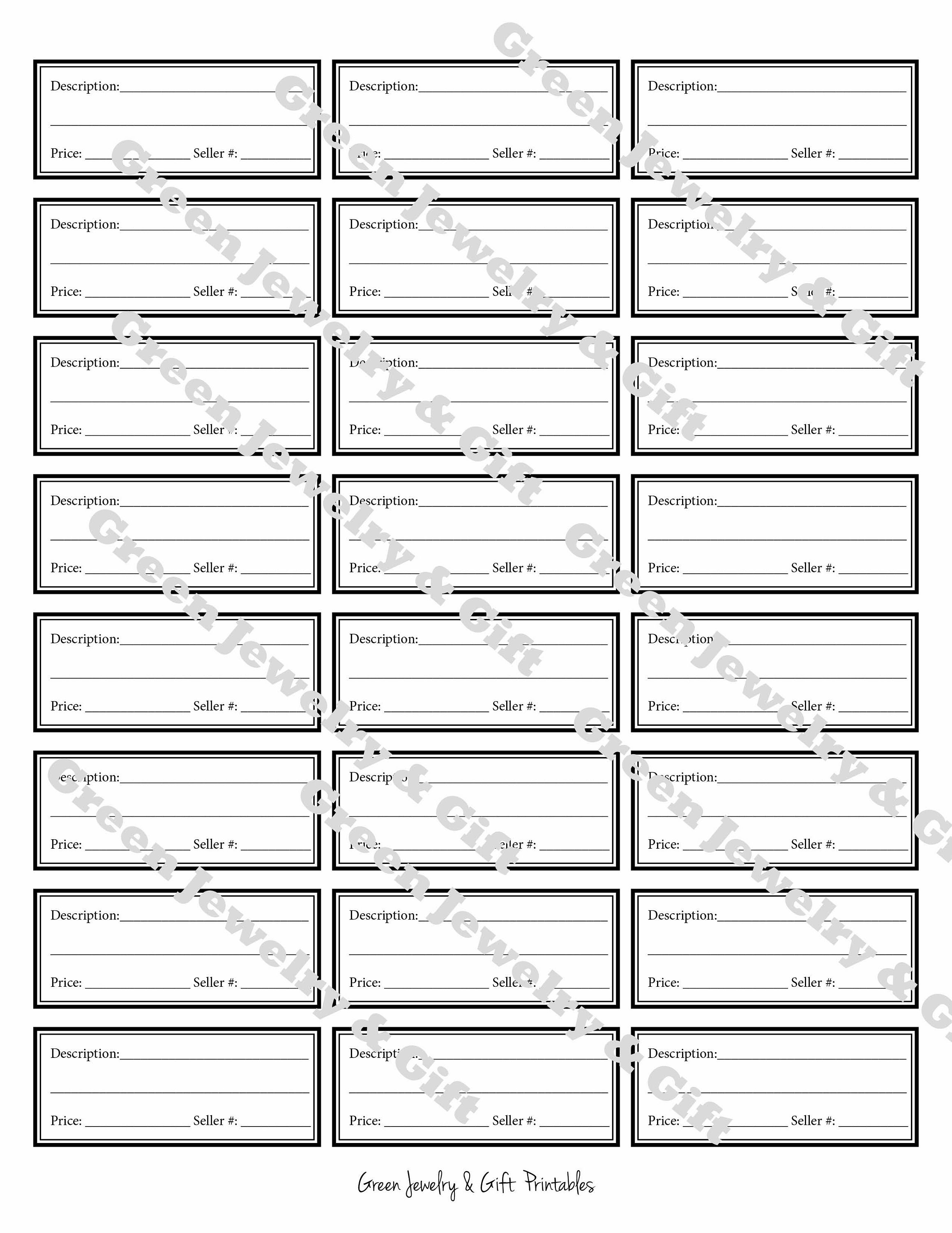 24 Count Printable Antique Store Consignment Price Tags - Etsy