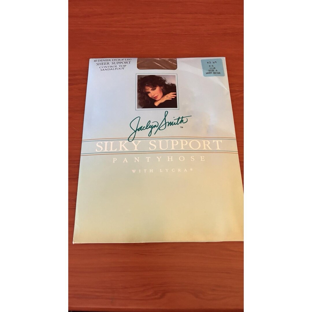 Jaclyn Smith Pantyhose Silky Support Sheer Control Top Warm Beige Size ...