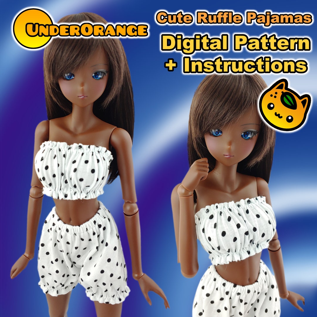 Cute Ruffle Pajamas Digital Pattern and Instructions for Smartdoll - Etsy