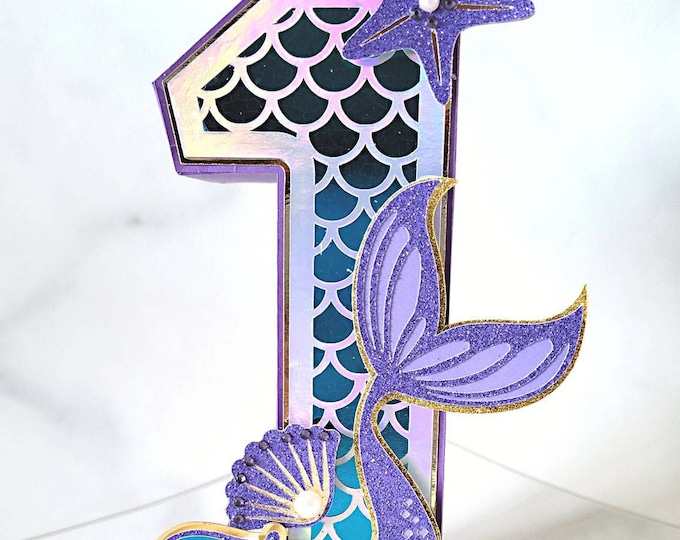 Mermaid Theme 3d Number/s. - Etsy