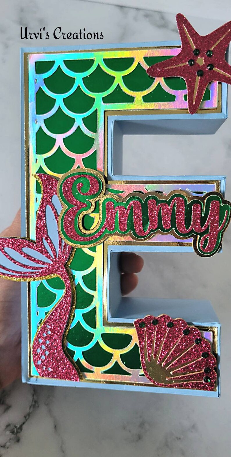 Mermaid Theme 3d Letter or Name. - Etsy