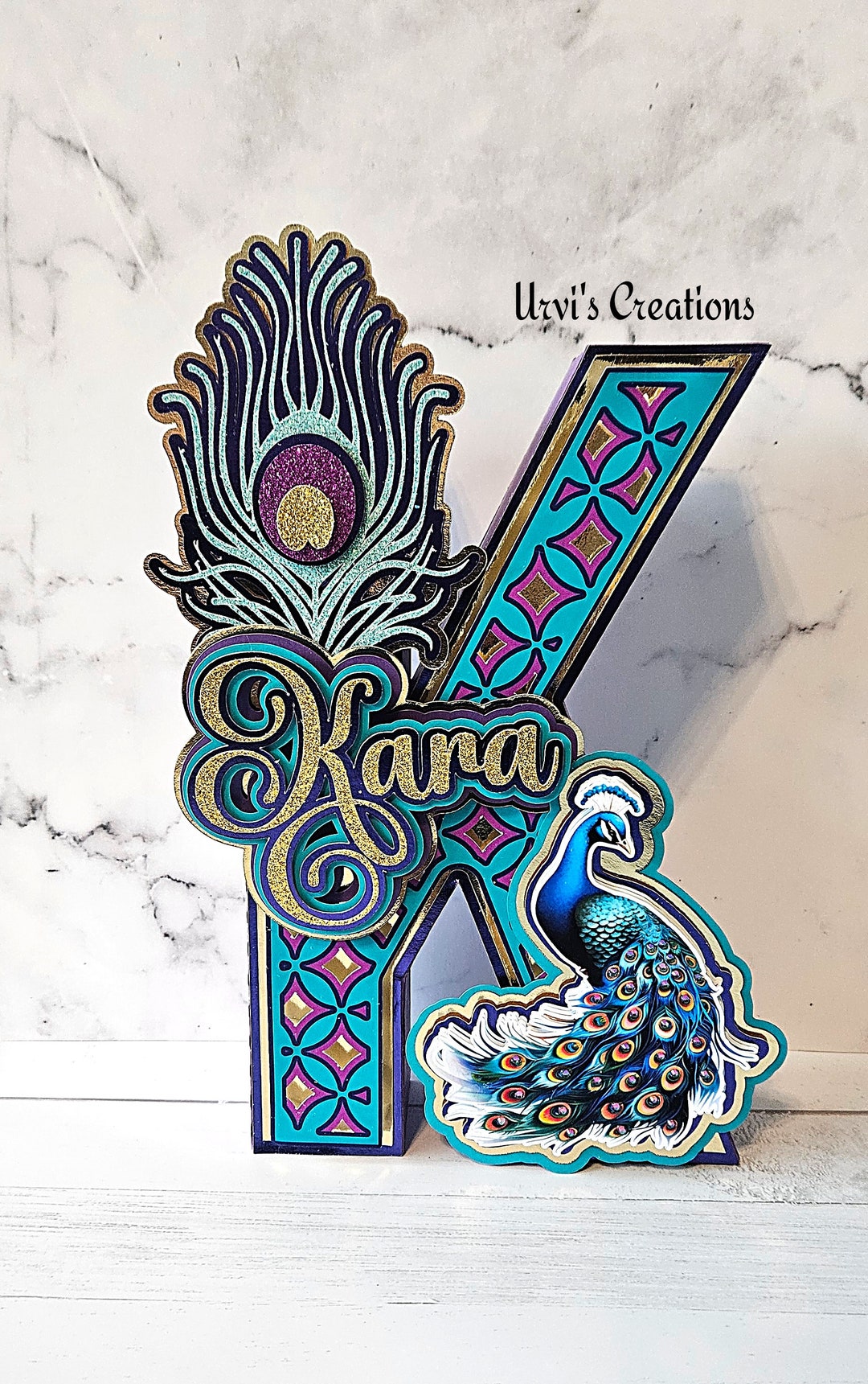 Peacock 3d Letter - Etsy