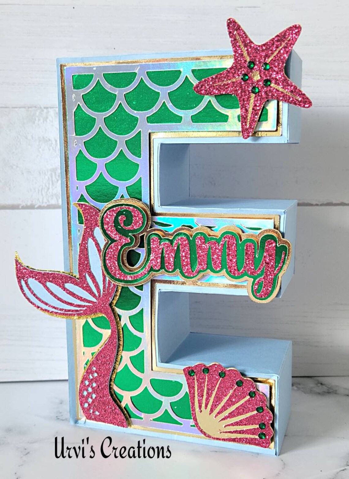 Mermaid Theme 3d Letter or Name. - Etsy
