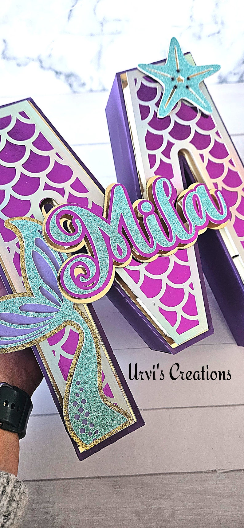 Mermaid Theme 3d Letter or Name - Etsy