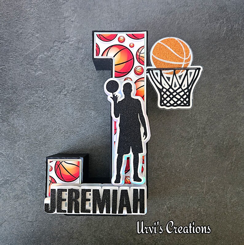 Basketball Theme 3d Letter - Etsy