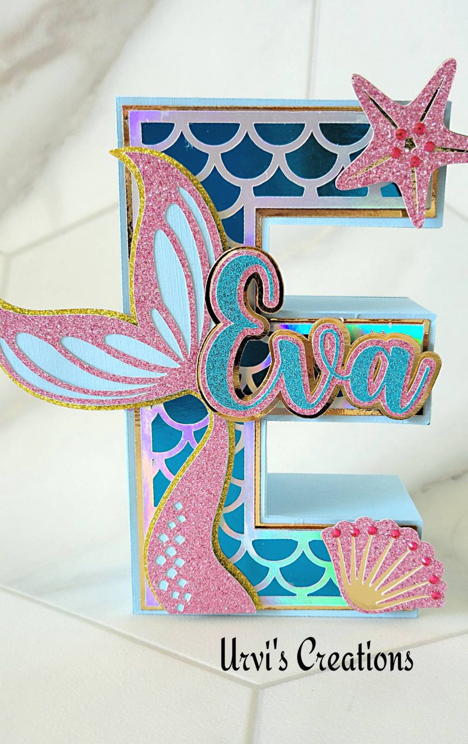 Mermaid Theme 3d Letter or Name. - Etsy