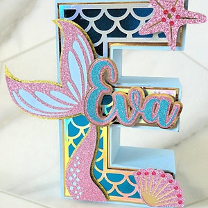 Mermaid Theme 3d Letter or Name - Etsy