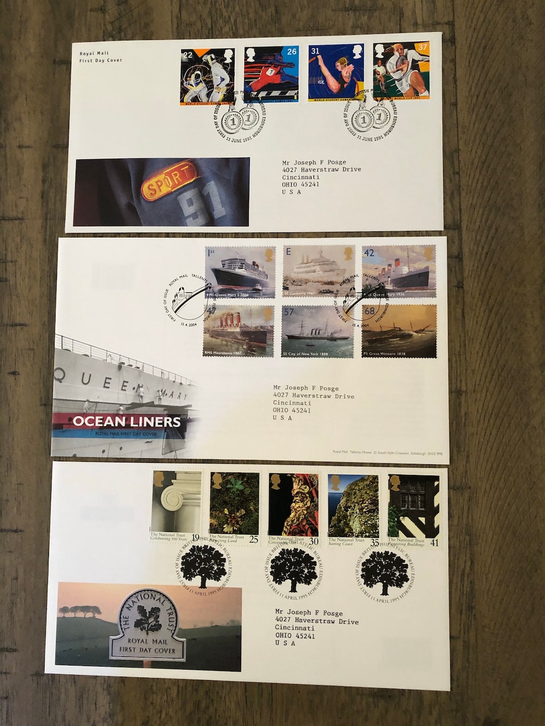 Great Britain UK Royal Mail First Day Covers Set of Three Different ...