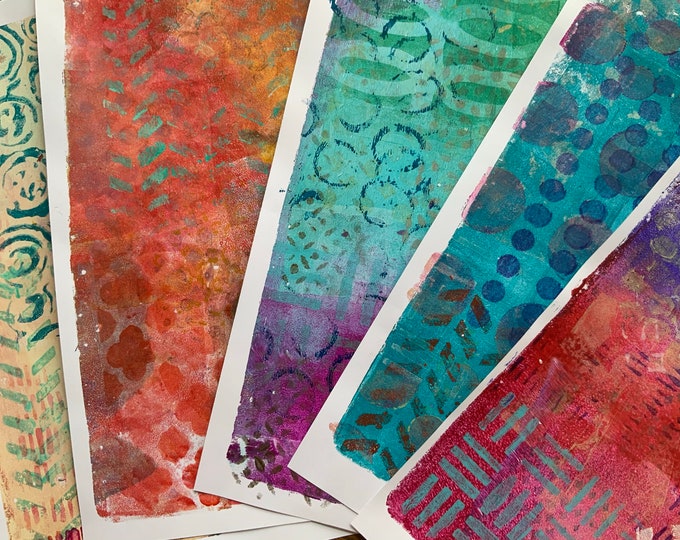 Gelli Print Paper Collection, Art Journal Papers, Cardmaking Paper - Etsy