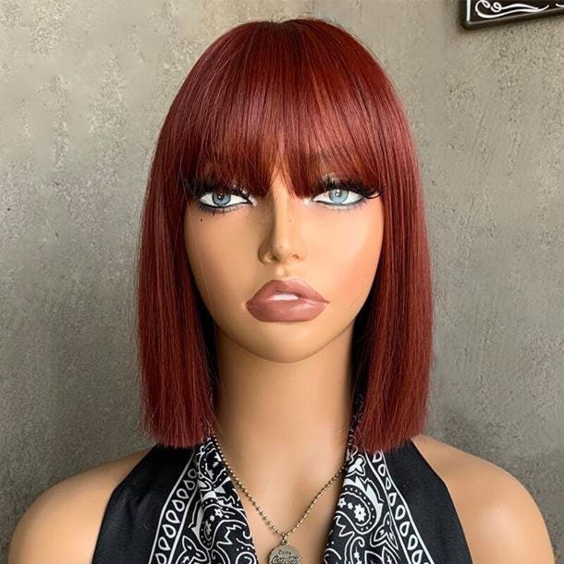 Short Red Wig - Etsy