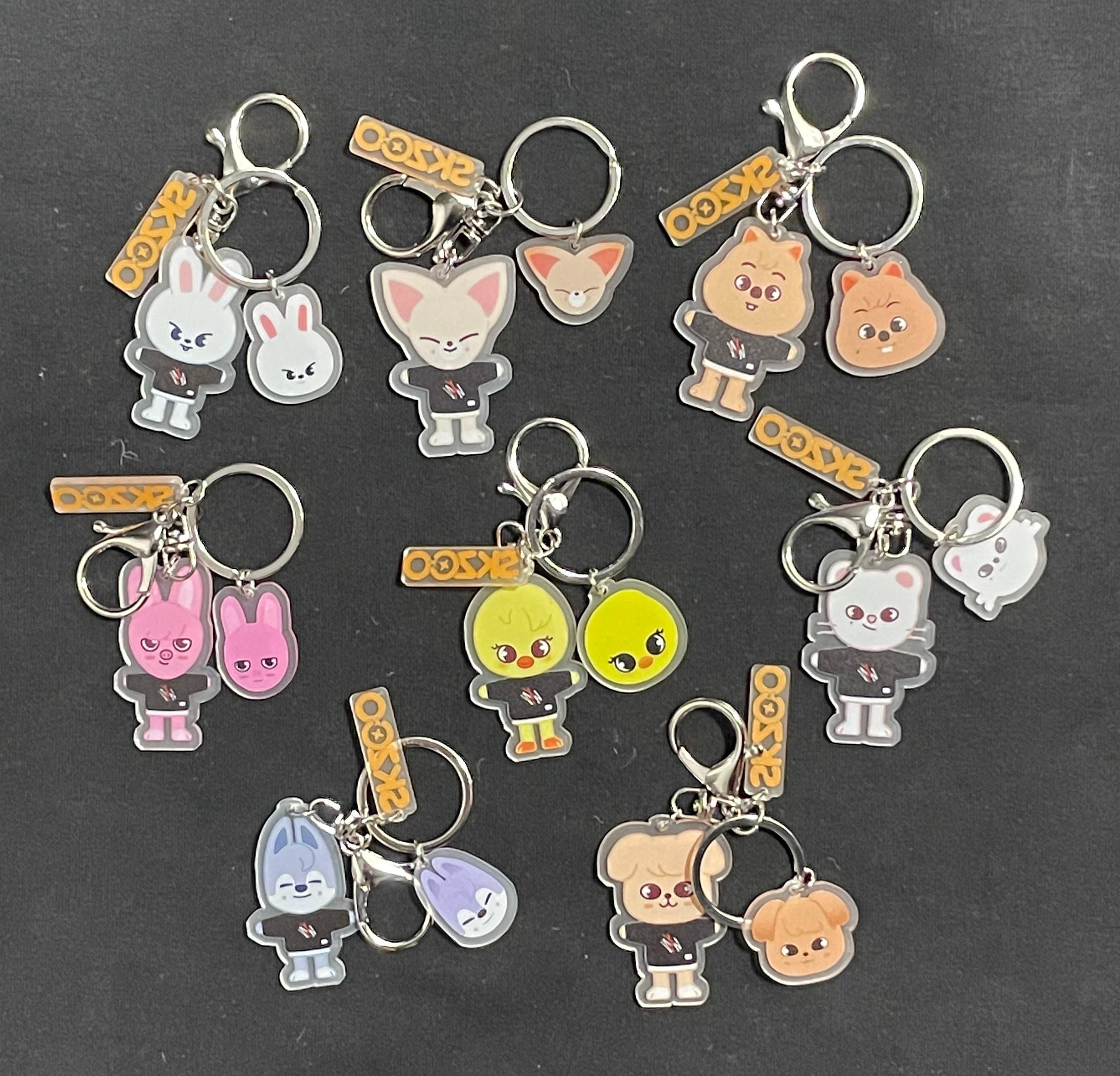 KPOP Keychains Stray Album Pendant Keychain Scars Keyring Members ...
