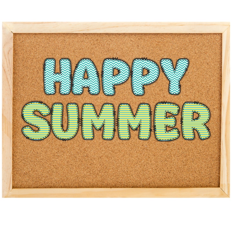 Summer Doodle Alphabet PNG, Bulletin Board Letters, Classroom Alphabet ...