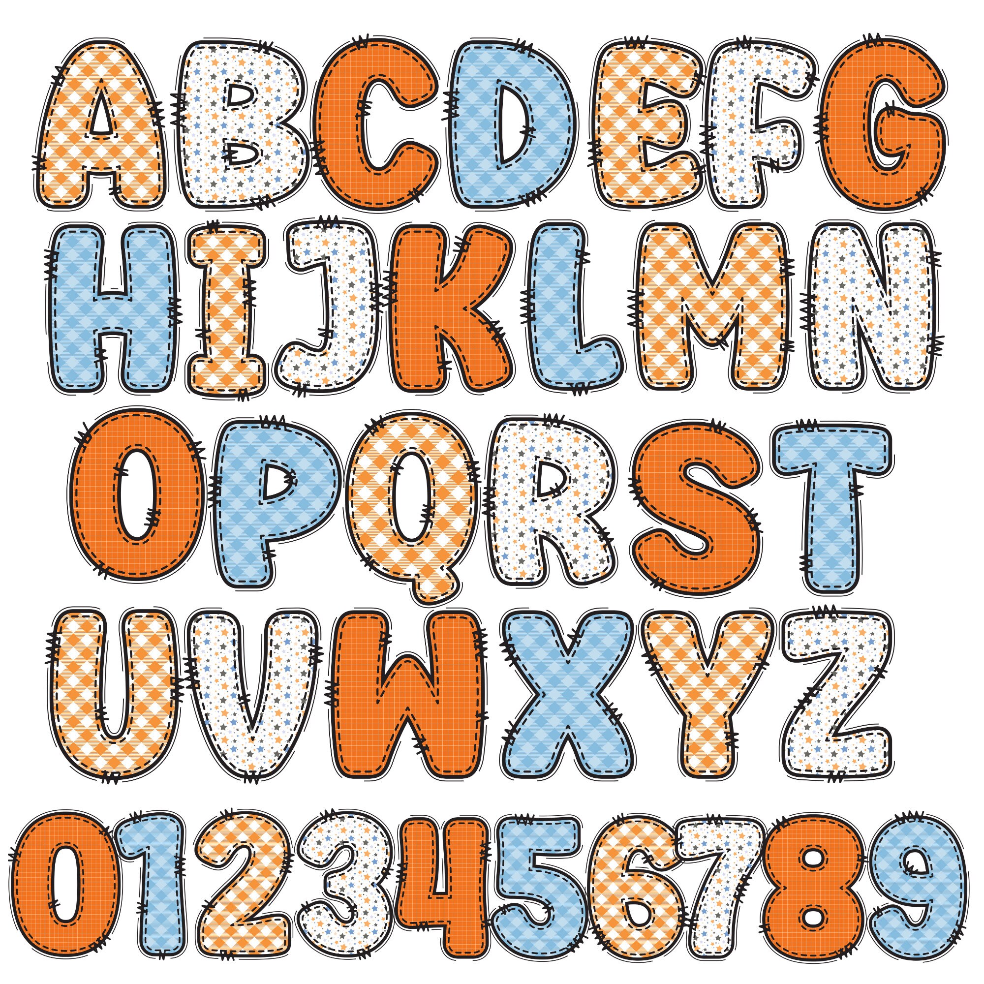 Fall Doodle Alphabet PNG, Bulletin Board Letters, Classroom Alphabet ...
