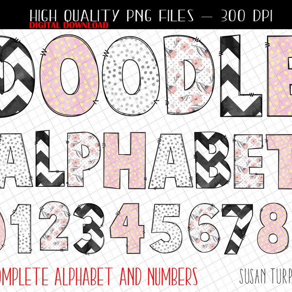 Doodle Alphabet - Etsy UK