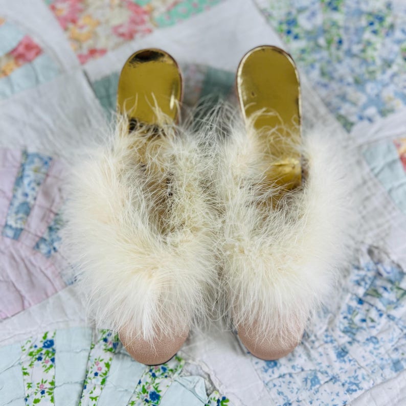 1960s Satin Pink Marabou Feather Heels by Oomphies - Etsy