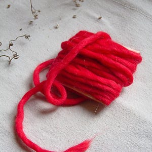 Thick Red Yarn Yarn Ribbon Bulky Yarn Gift Wrap Ribbon Boho Wrapping ...