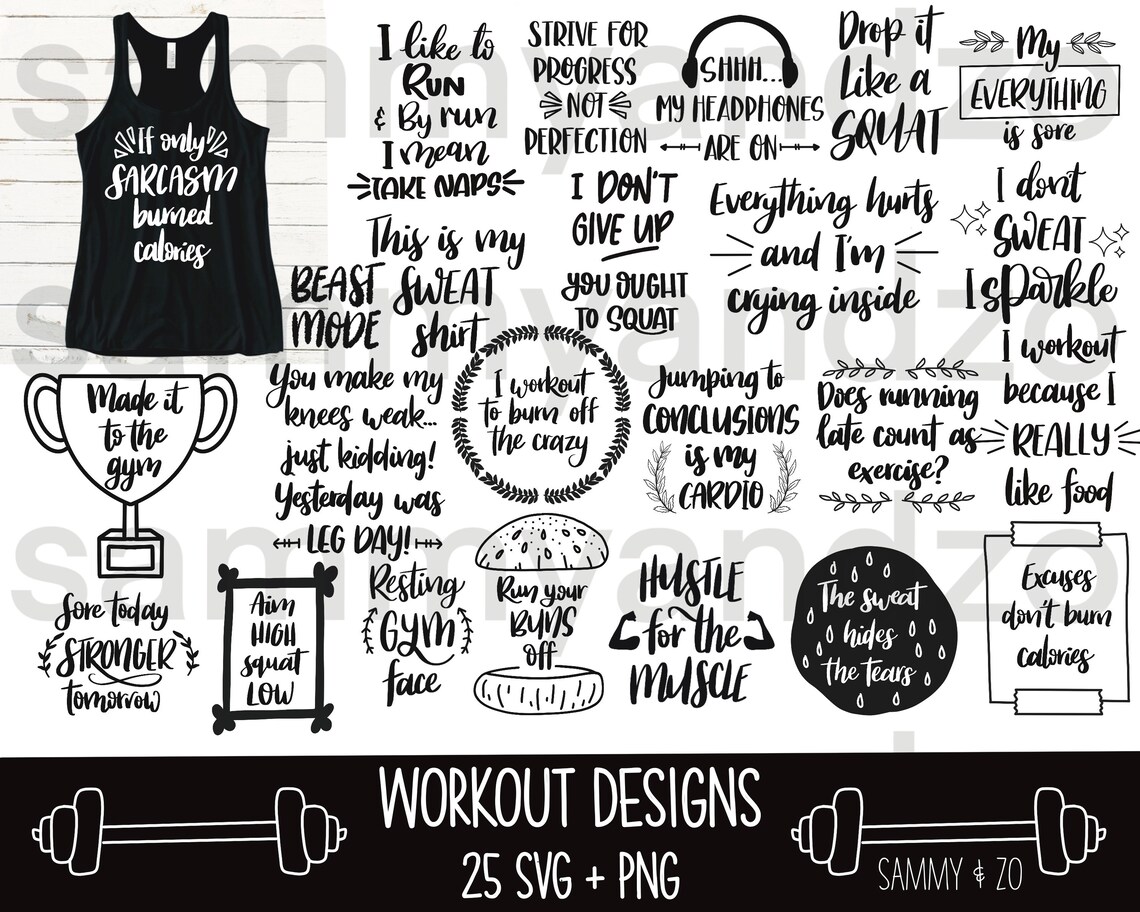 Workout Svg Bundle| Gym Svg Bundle| Fitness Svg| Svg Files Cricut ...