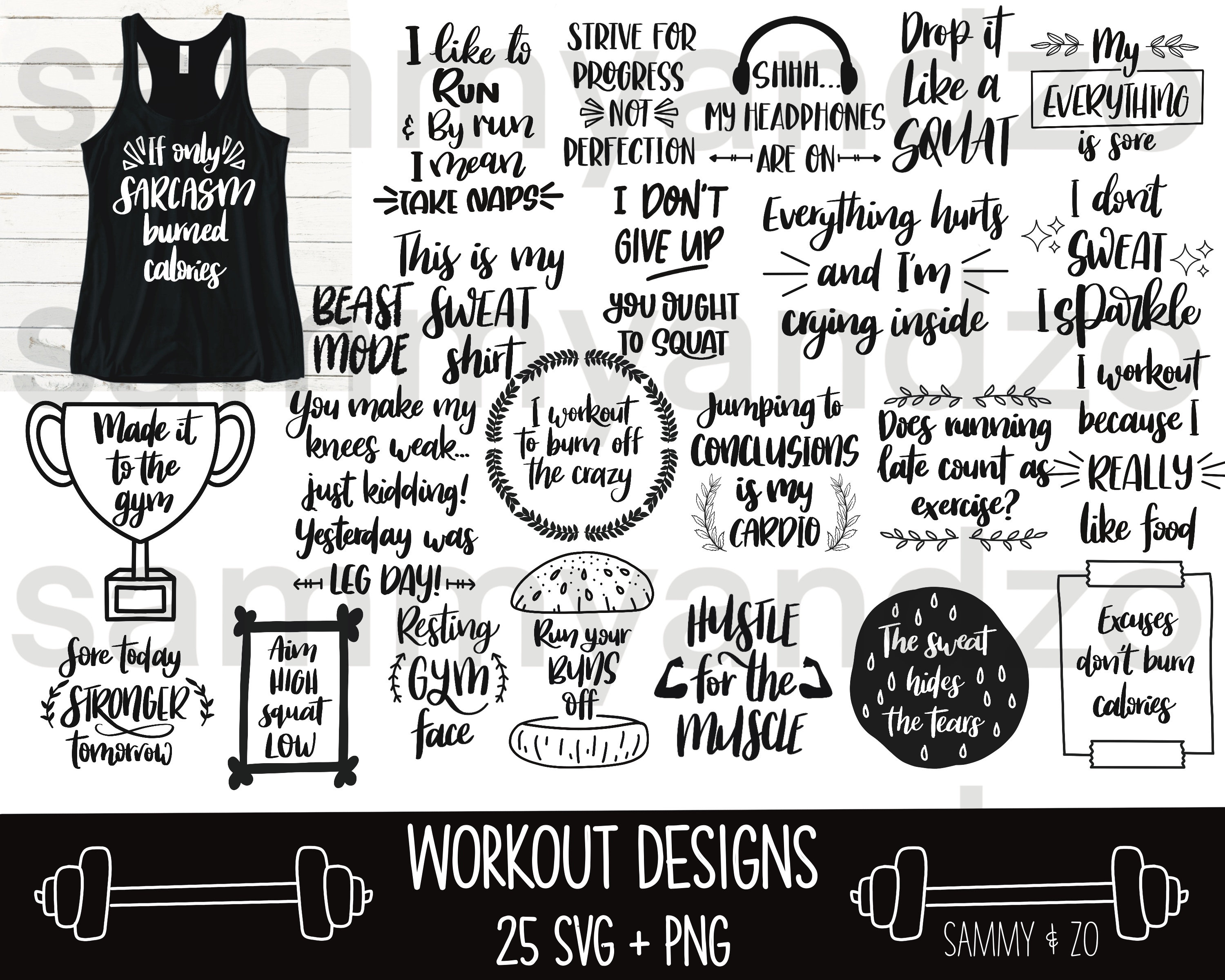 Workout Svg Bundle Gym Svg Bundle Fitness Svg Svg Files | Etsy