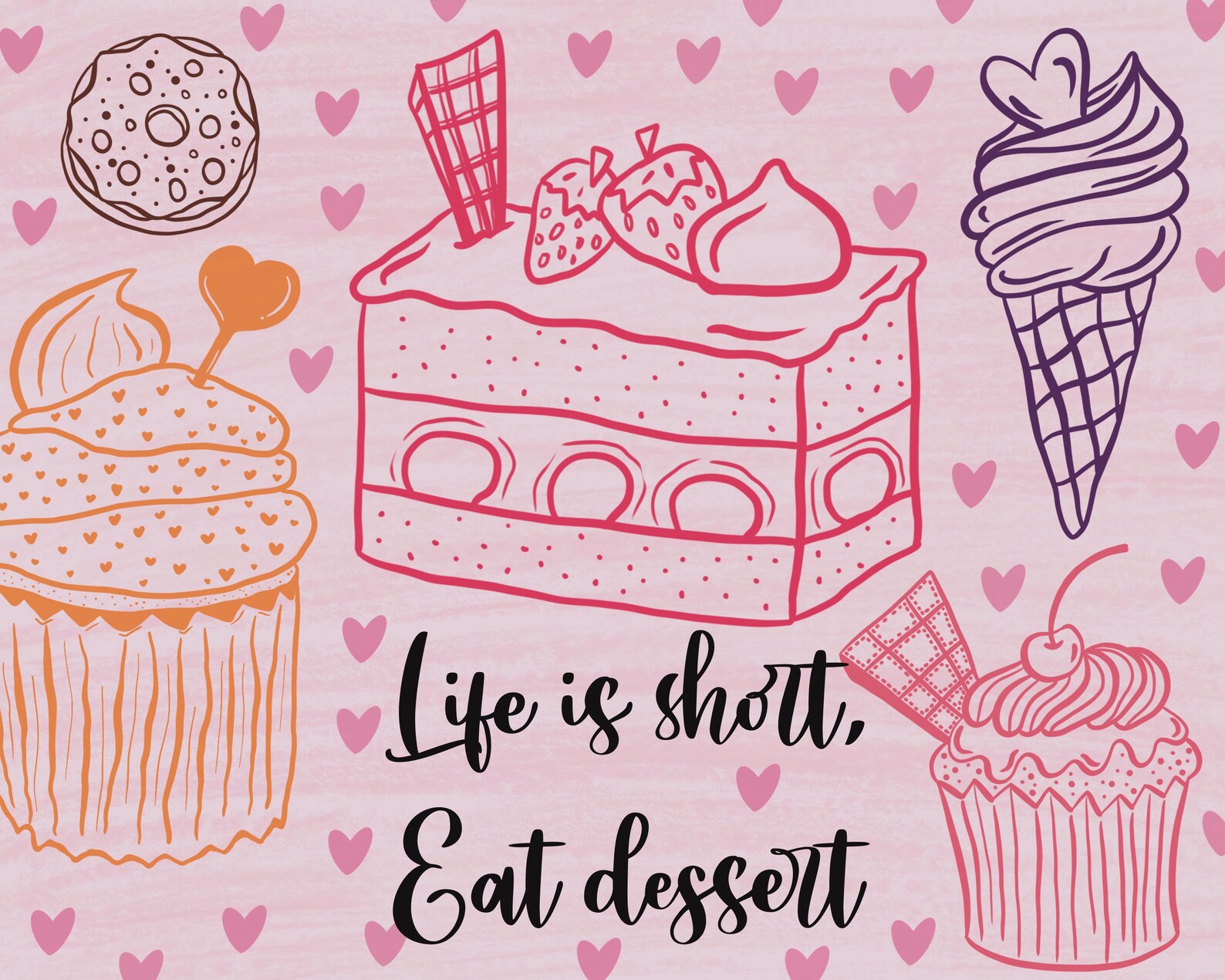 20 Hand Drawn Sweet Tooth Dessert Stamps for Procreate - Etsy Canada