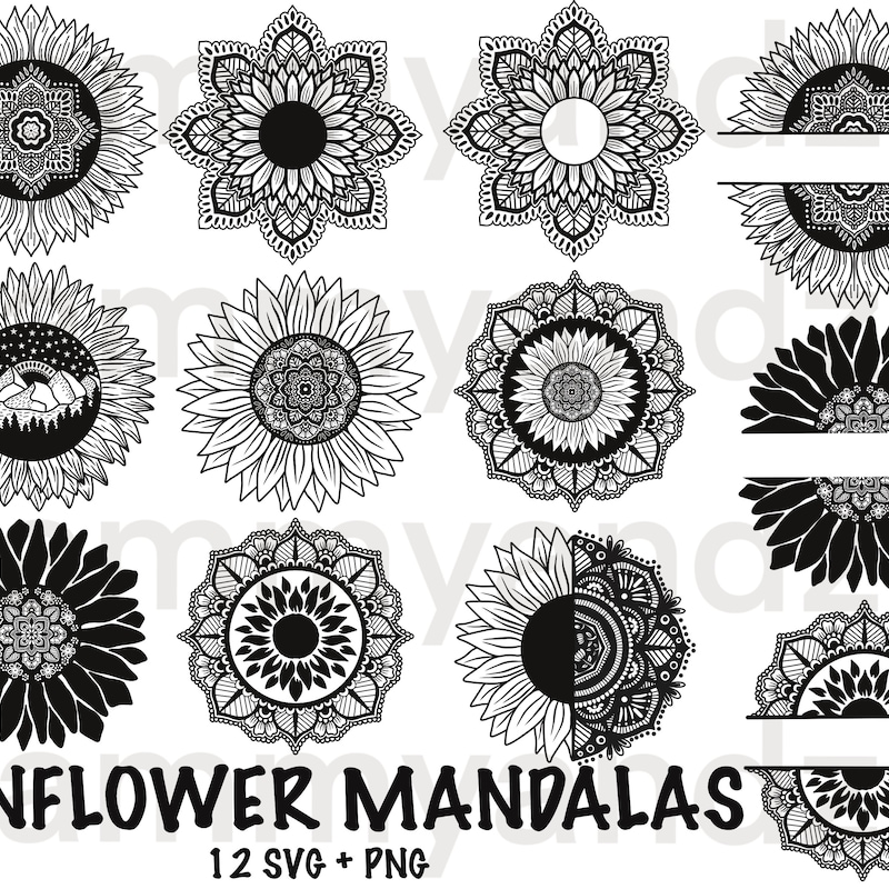 Sunflower Mandala - Etsy