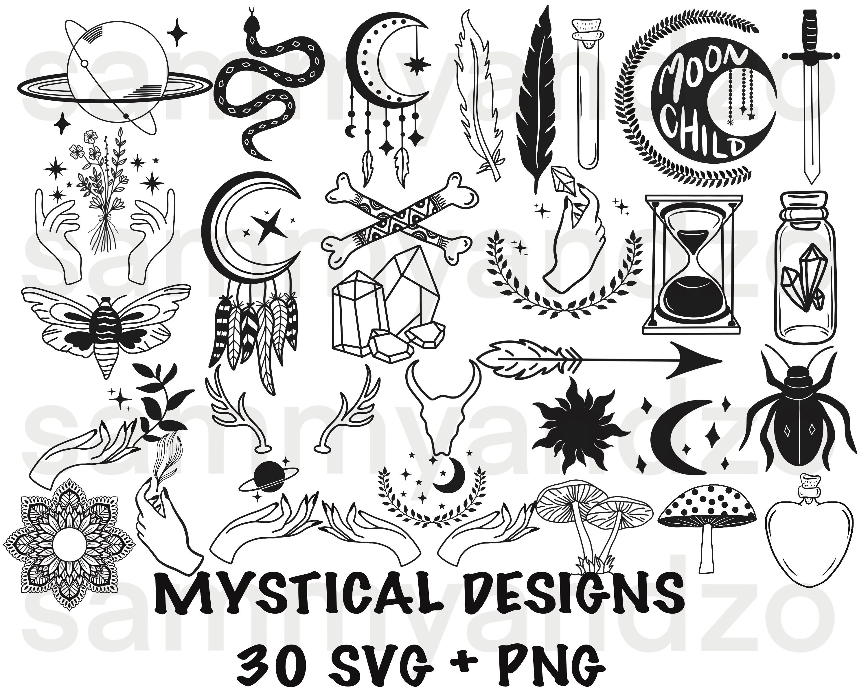 Mystical Svg Bundle Mystical Svg Witchy Svg Boho Svg - Etsy