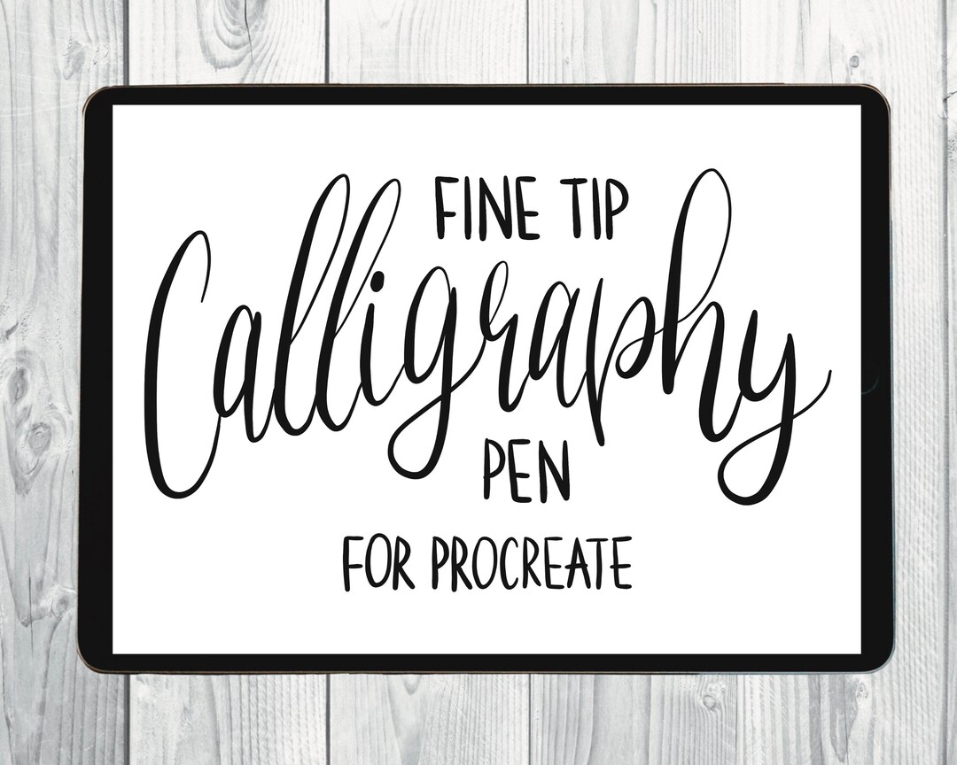 Fine Tip Calligraphy Pen for Procreate| iPad Calligraphy| iPad Brush ...