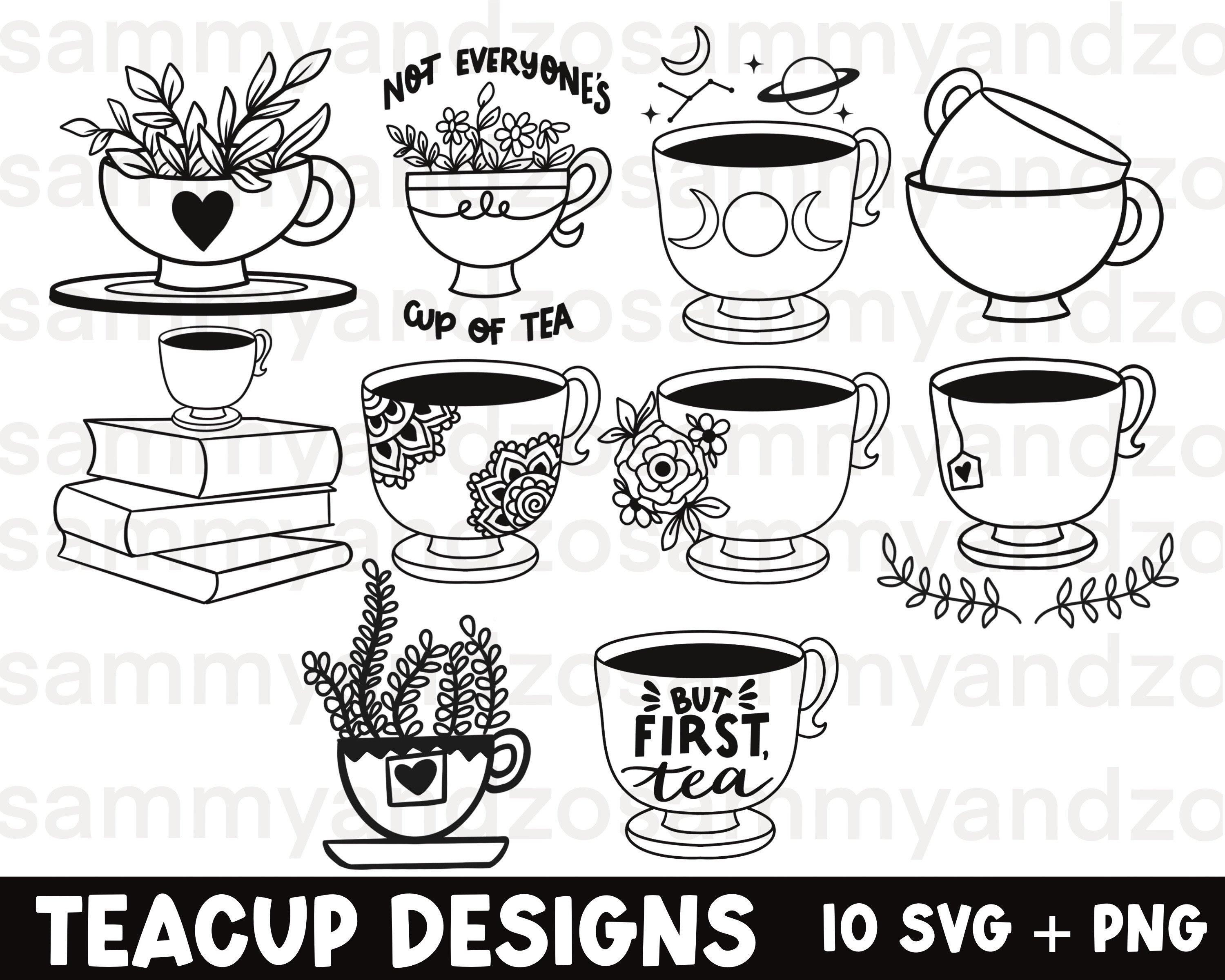 Teacup Svg Bundle Teacup Svg Files Cricut Tea Svg Tea - Etsy Canada