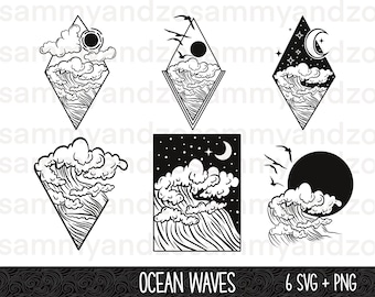 Sun Svg Ocean Waves Svg Water Svg Sunset Svg Png Jpeg - Etsy