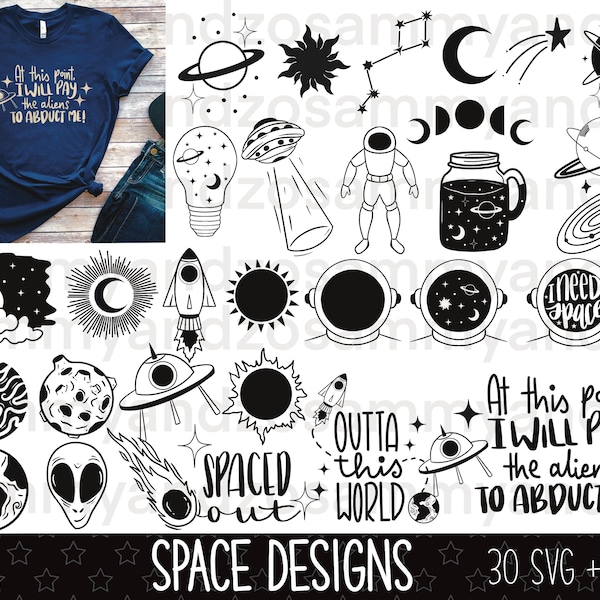 Outer Space Clipart - Etsy