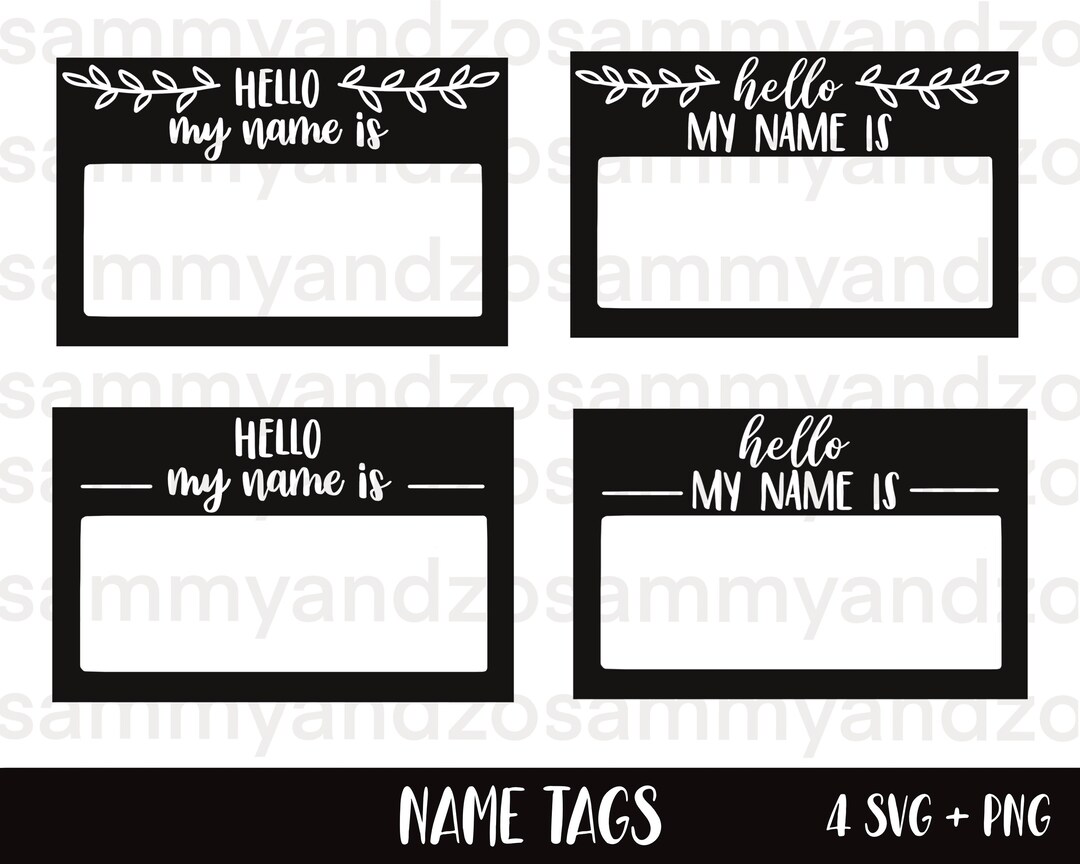 Name Tag Svg| Tag Svg| Baby Svg| Newborn Svg| Hello Svg| Hello World ...