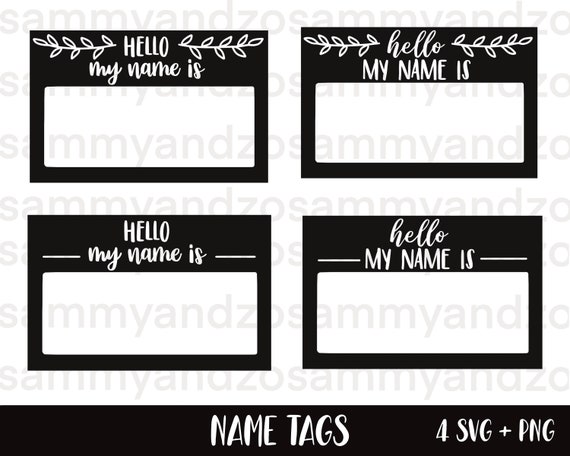Name Tag Svg Tag Svg Baby Svg Newborn Svg Hello Svg Hello | Etsy