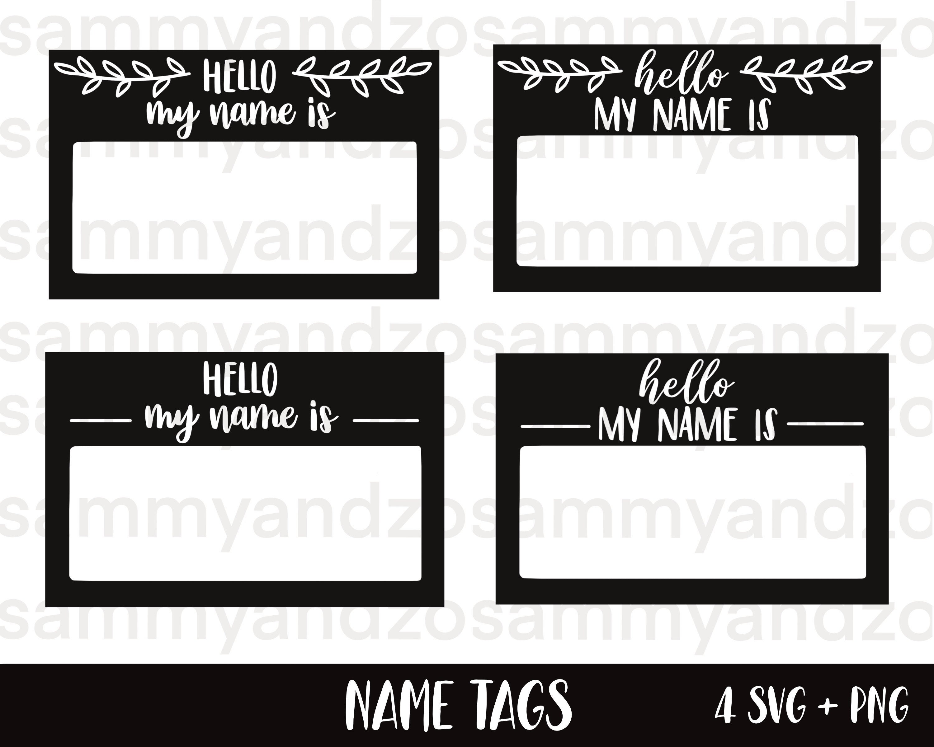 Name Tag Svg| Tag Svg| Baby Svg| Newborn Svg| Hello Svg| Hello World ...
