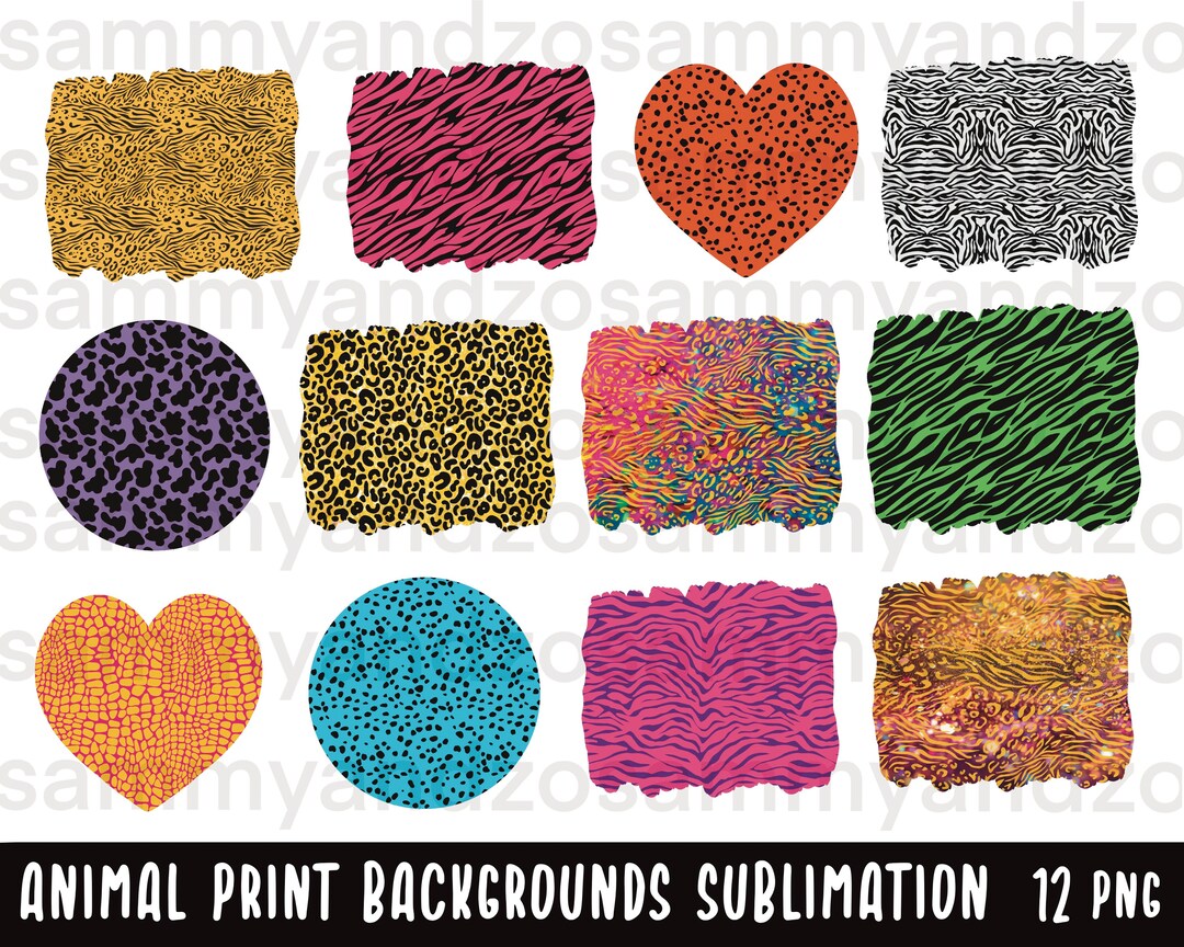 Animal Print Background Sublimation Designs, Animal Print Png, Animal ...