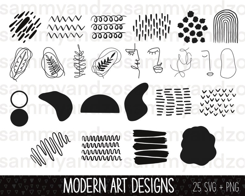 Modern Art SVG Bundle Cricut Svg Abstract Svg Abstract - Etsy